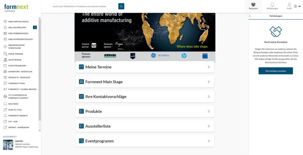 Formnext Connect: Digitale Messe mit Verbesserungspotential